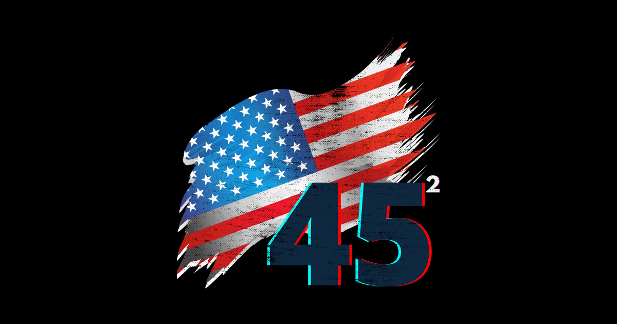 Trump 45 Squared 2020 Second Term USA Election - Trump 45 - Sticker ...