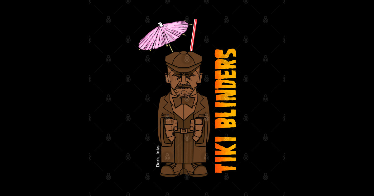 Tiki Blinders Arthur Shelby - Peaky Blinder - Sticker | TeePublic