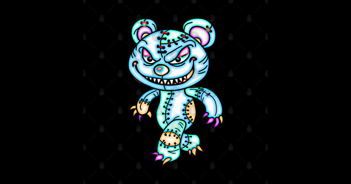 Monster Teddy Bear - Teddy Bear - Sticker | TeePublic