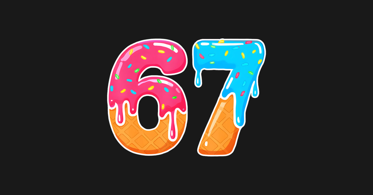 67 Ice Cream Drip Six Seven Gen Alpha Slang - Funny Ice Cream - Hoodie ...