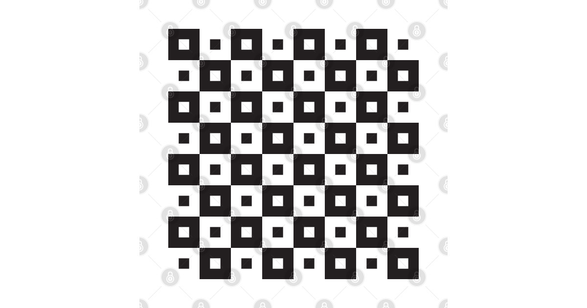 Black and white checkered pattern - Checkerboard - T-Shirt | TeePublic