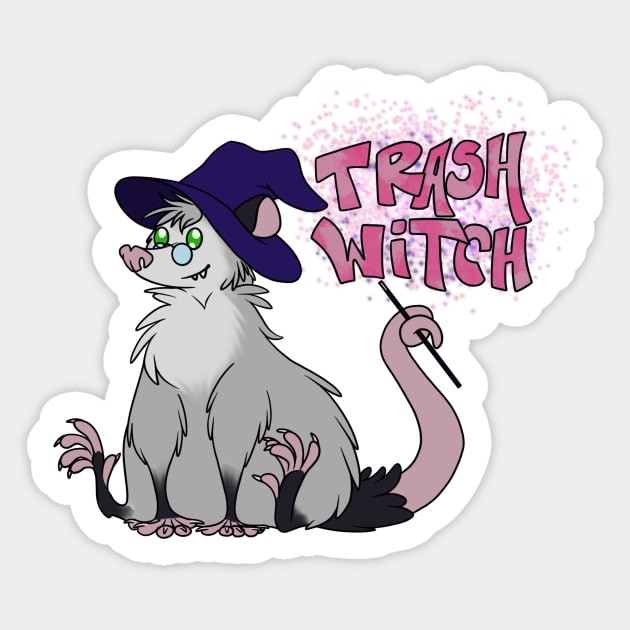 Trash Witch - Opossum - Sticker | TeePublic
