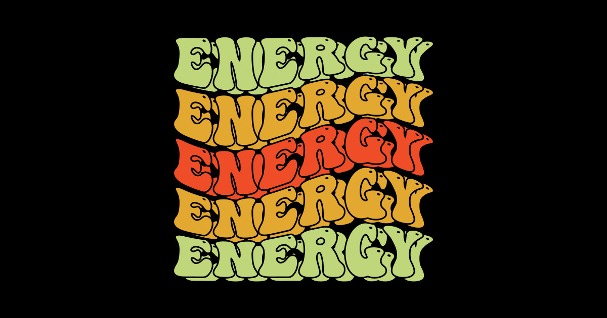 Energy retro wave typography design - Energy - Posters and Art Prints ...