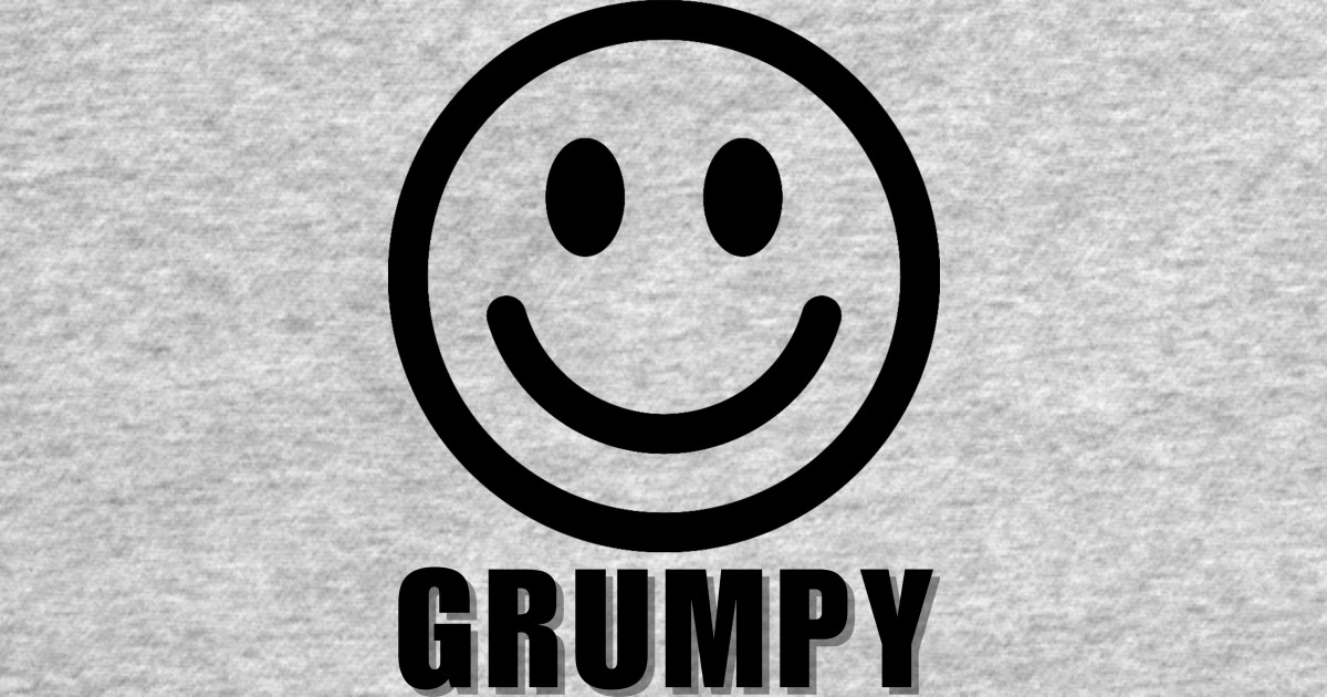 Grumpy Smiley Face - Grumpy - T-Shirt | TeePublic