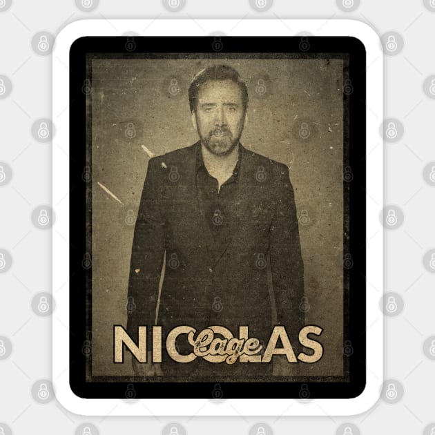 Nicolas Cage / Classic Style - Nicolas Cage - Sticker | TeePublic