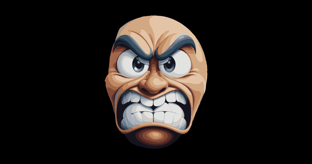 Goofy Angry emoji - Goofy Angry Emoji - Sticker | TeePublic