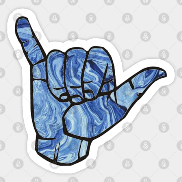 Hang Loose - Marble - Sticker | TeePublic