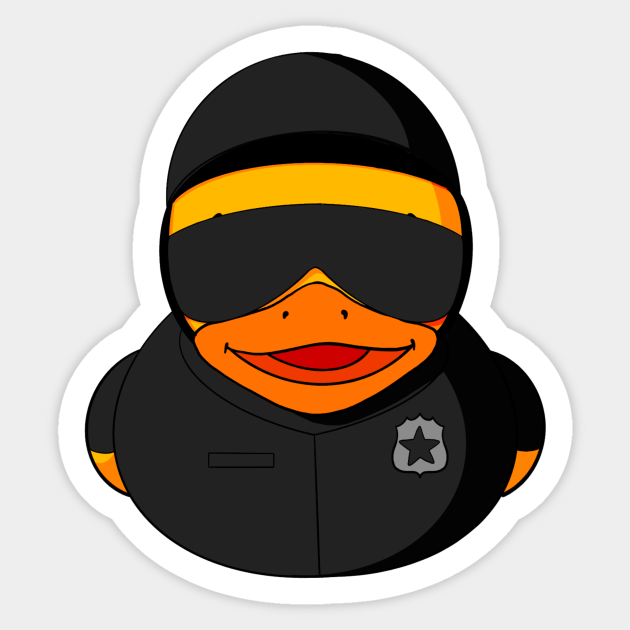 Police Rubber Duck - Rubber Duckie - Sticker | TeePublic