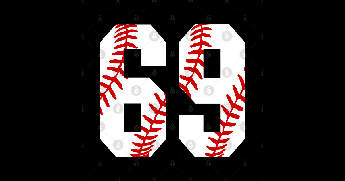 Baseball Number 69 #69 Baseball Shirt Jersey Favorite Player Biggest ...