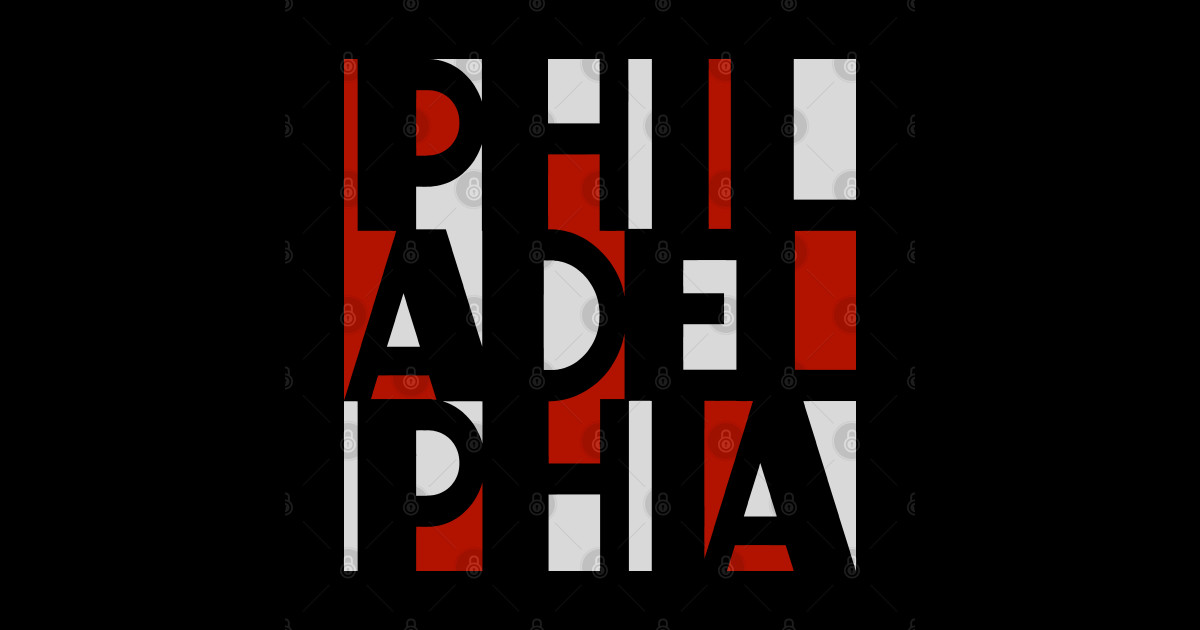 PHILADELPHIA RED WHITE AND BLUE WORD ART PHILLY FAN FAVORITE ...