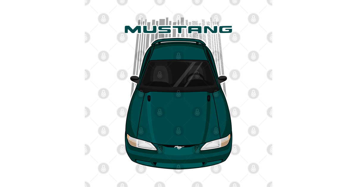 Mustang GT 1994 to 1998 SN95 - Green - 1997 Mustang - T-Shirt | TeePublic