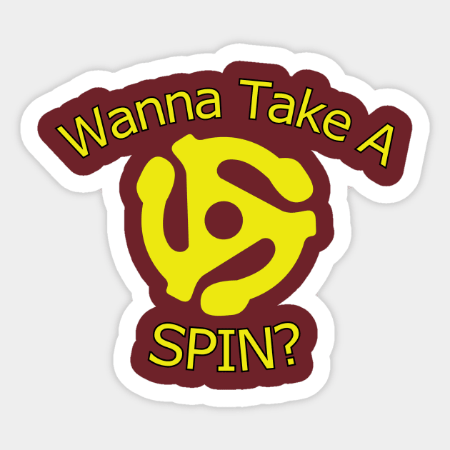 45 Record Spin - Vinyl Record - Sticker | TeePublic