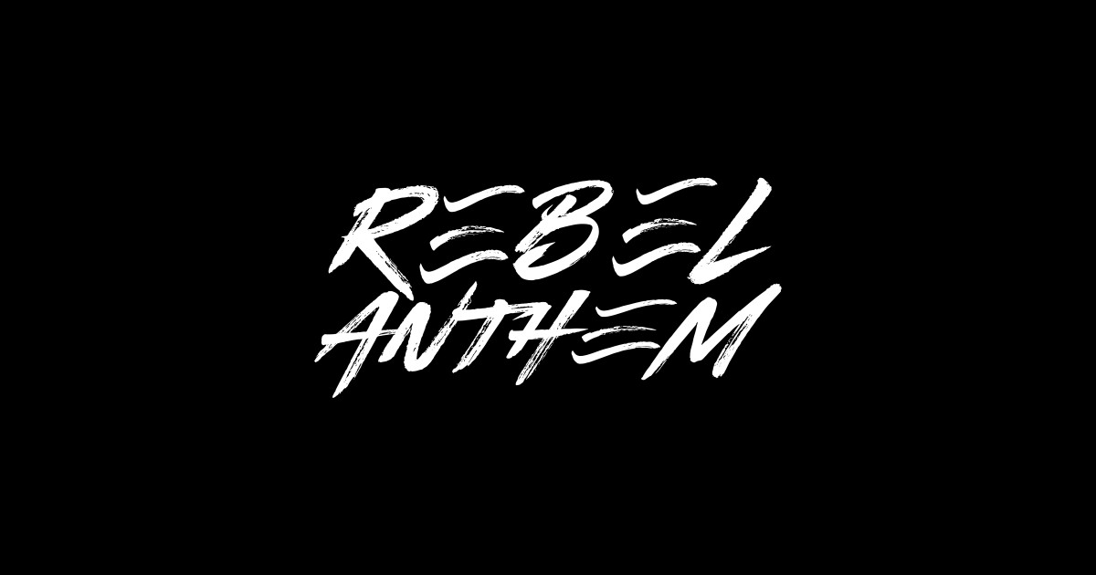 Rebel Anthem White Script - Christian Apparel - Sticker | TeePublic