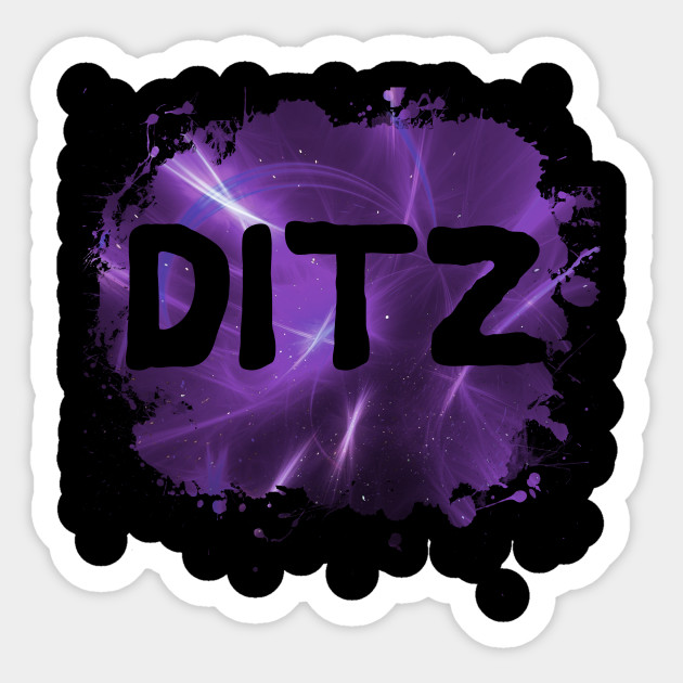 Ditz Funny 80's Design - 80s Retro - Sticker | TeePublic