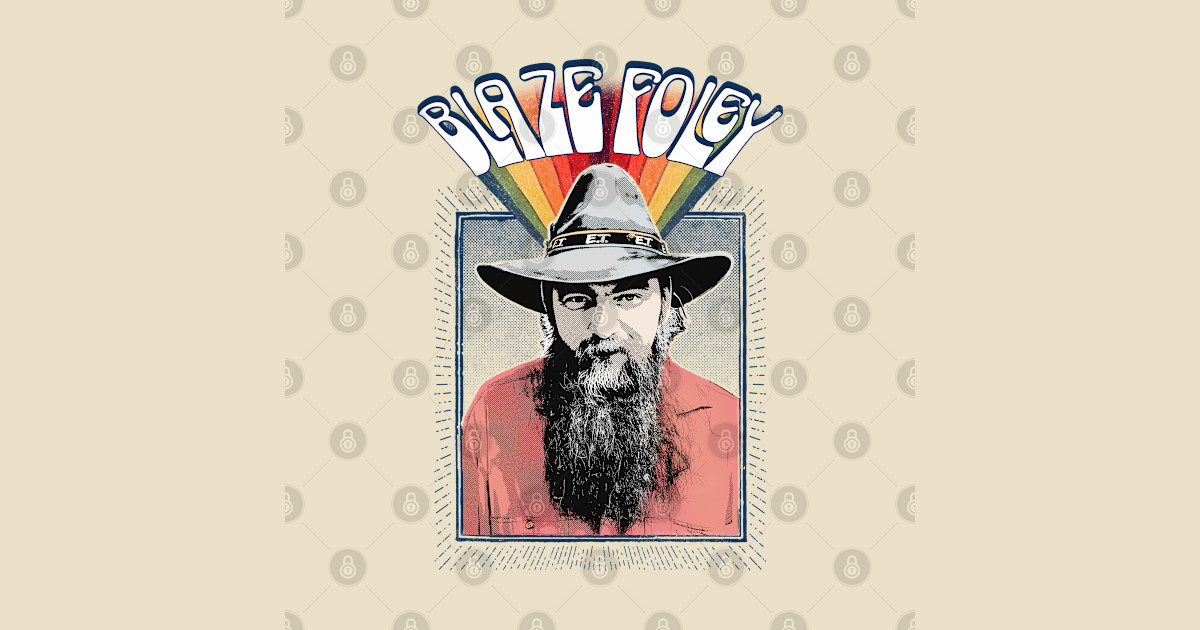 Blaze Foley / Retro Outlaw Country Design - Blaze Foley - T-Shirt ...