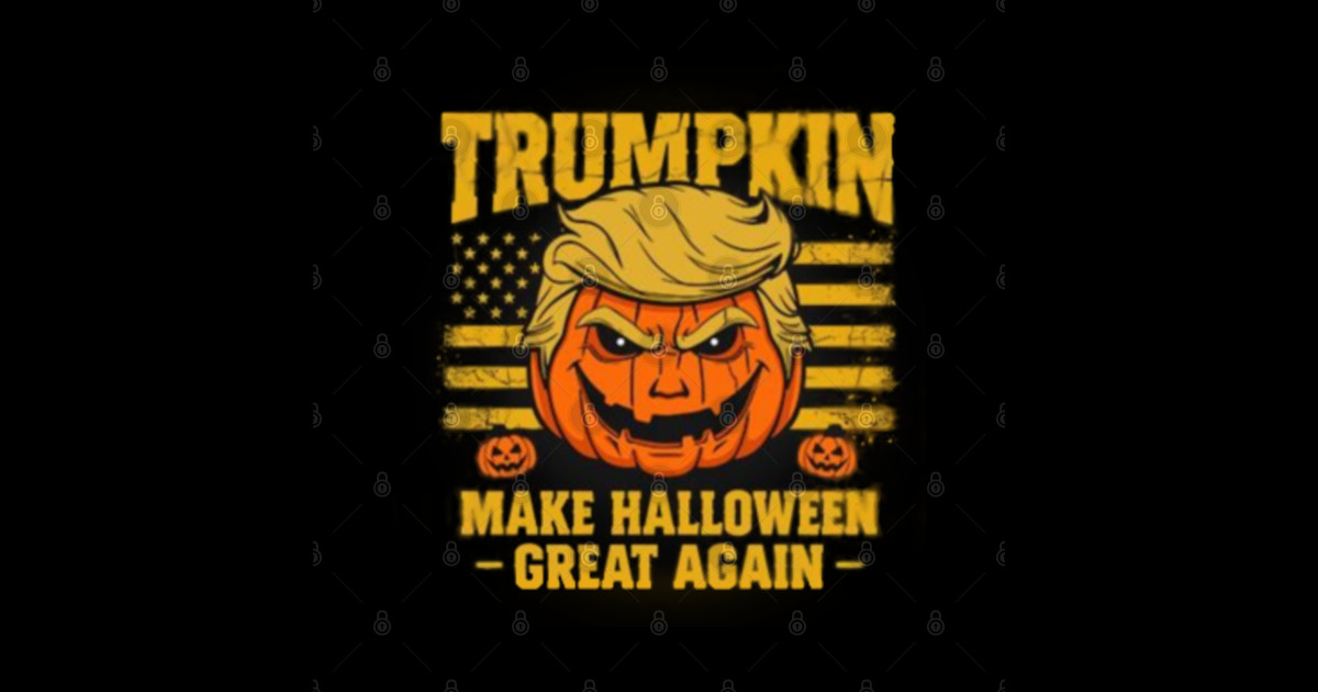 Trumpkin Halloween Poster - Halloween Trump - Sticker | TeePublic