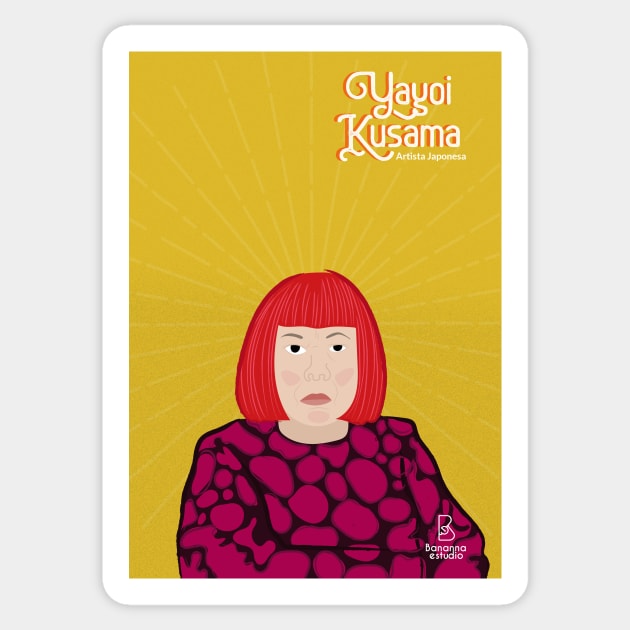 yayoi kusama - Yayoi Kusama - Sticker | TeePublic