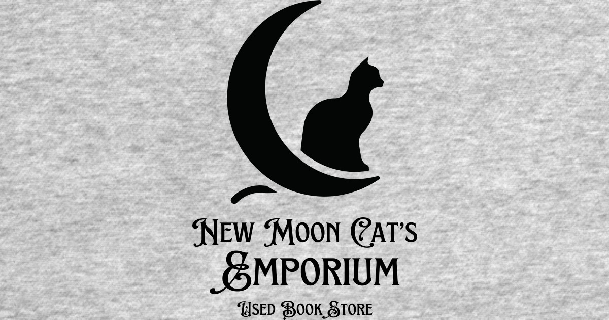 New Moon Cat's Emporium - Bookstore - T-Shirt | TeePublic