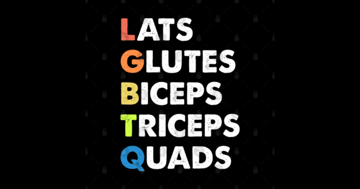 Lats Glutes Biceps Triceps Quads - Lgbt Pride - Tapestry | TeePublic