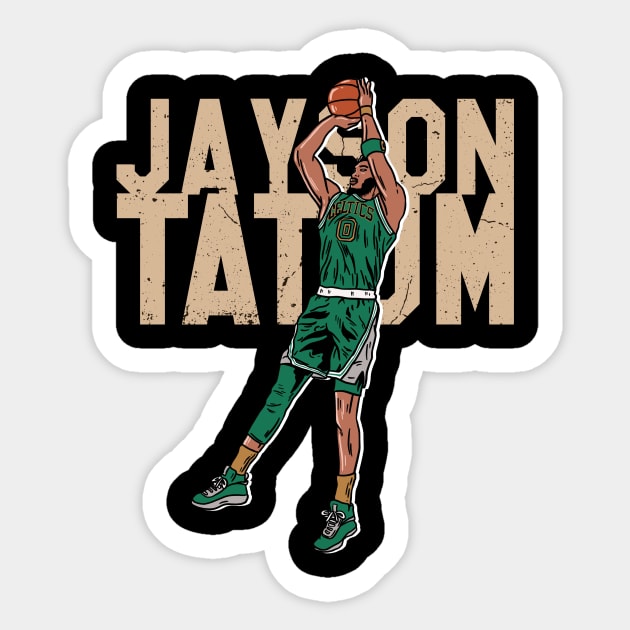 JAYSON TATUM JUMP SHOT - Jayson Tatum - Sticker | TeePublic