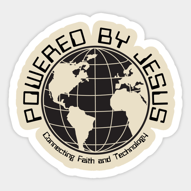 Powered by Jesus - Christian Teeshirts - Sticker | TeePublic