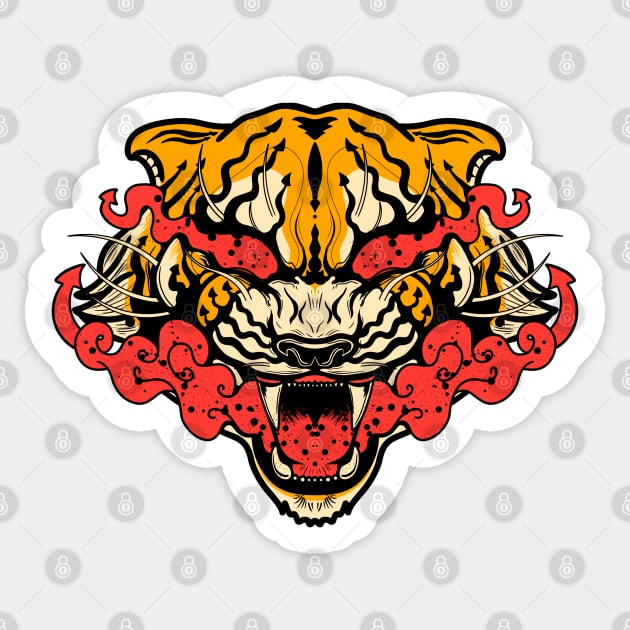 Old School Tiger - Tiger - Sticker | TeePublic