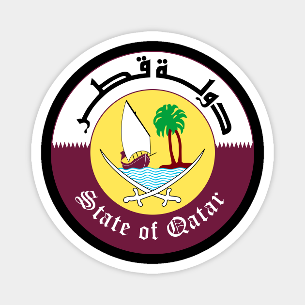 Emblem of Qatar - Emblem Of Qatar - Magnet | TeePublic