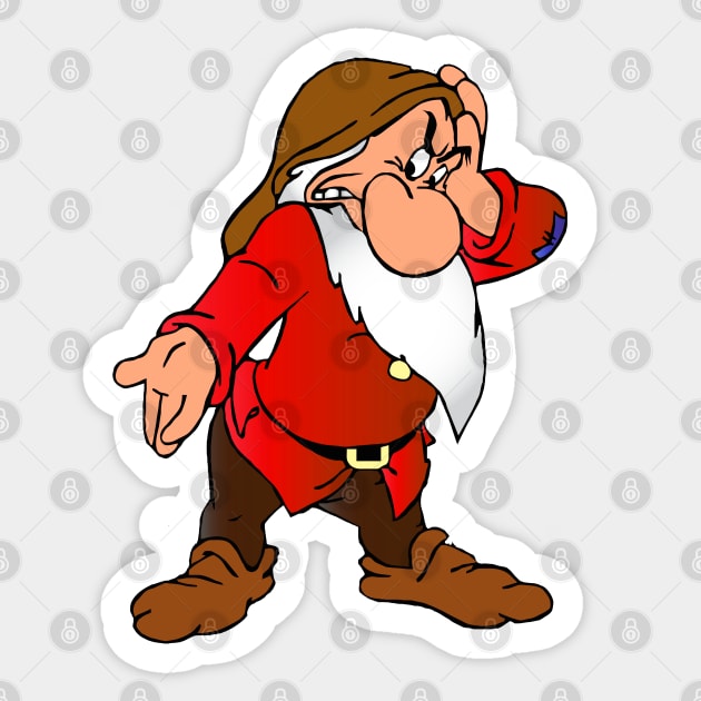 Grumpy dwarf - Grumpy Dwarf - Sticker | TeePublic