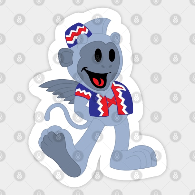 Vintage Flying Monkey - Mashup - Sticker | TeePublic