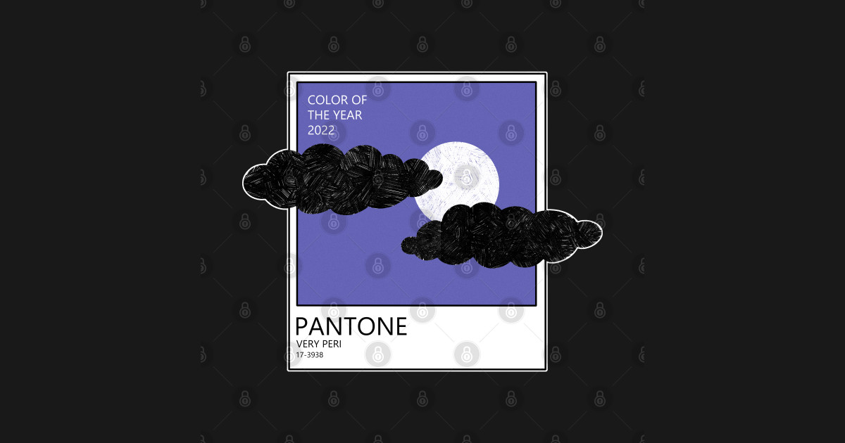 VERY PERI PANTONE Color. The moon behind the clouds - Pantone - T-Shirt ...