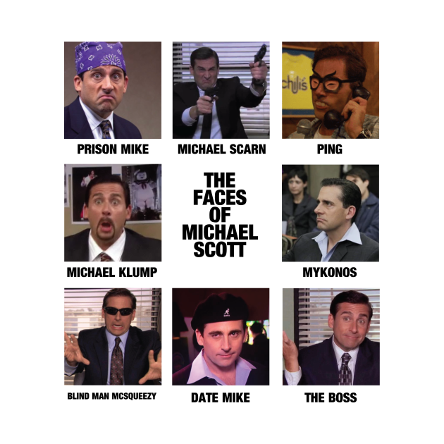 The Faces Of Michael Scott - The Office - Michael Scott - T-Shirt ...