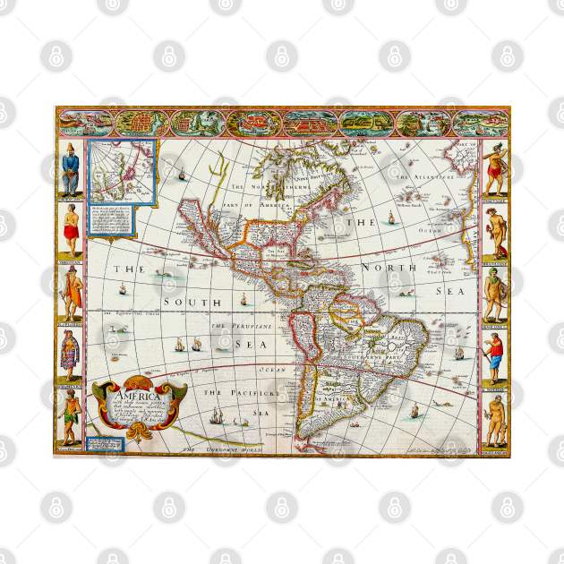 John Speed - America Map 1626 - Ancient Worlds - Ancient America Map ...