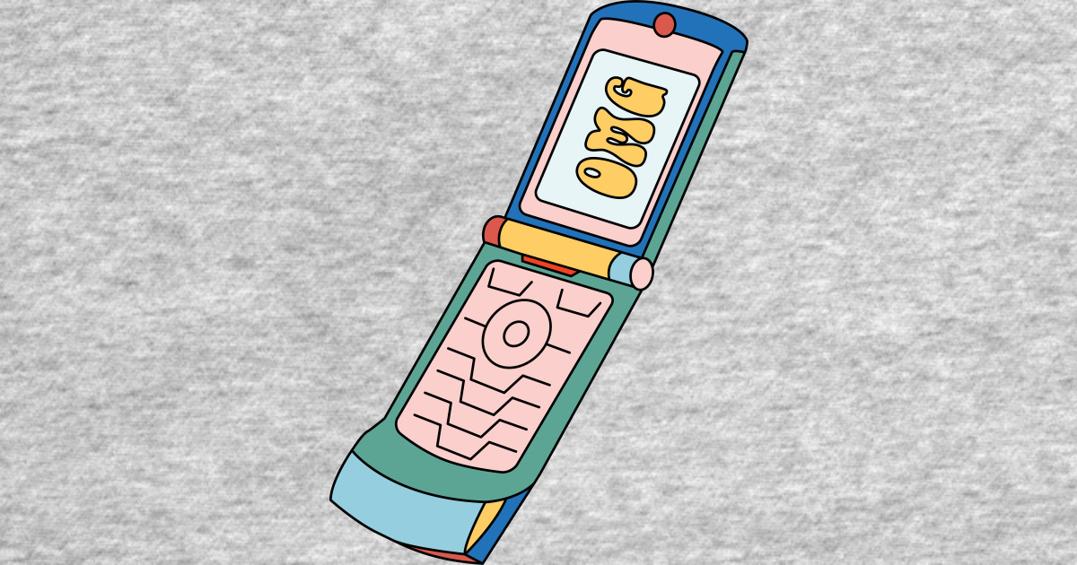 Retro y2k Razr Flip Phone - Pink Razr - T-Shirt | TeePublic