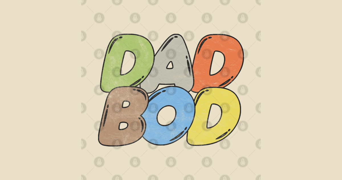 Dad Bod /// 80s Style Faded Funny Retro Design - Dad Birthday - T-Shirt ...