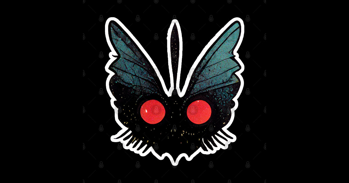 Mothman Profile Pic - Mothman Art - Posters and Art Prints | TeePublic