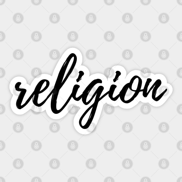 Religion Binder Label - Binder Label - Sticker | TeePublic