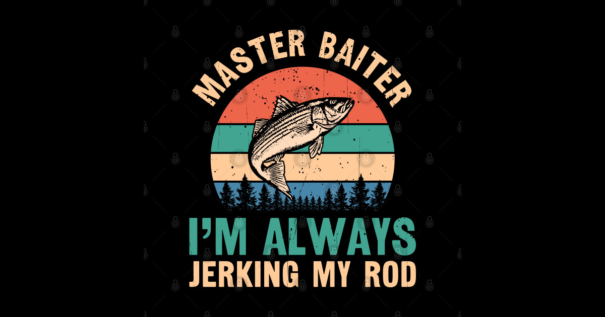 Master Baiter Funny Bass Dad // Retro Style Design - Master Baiter ...