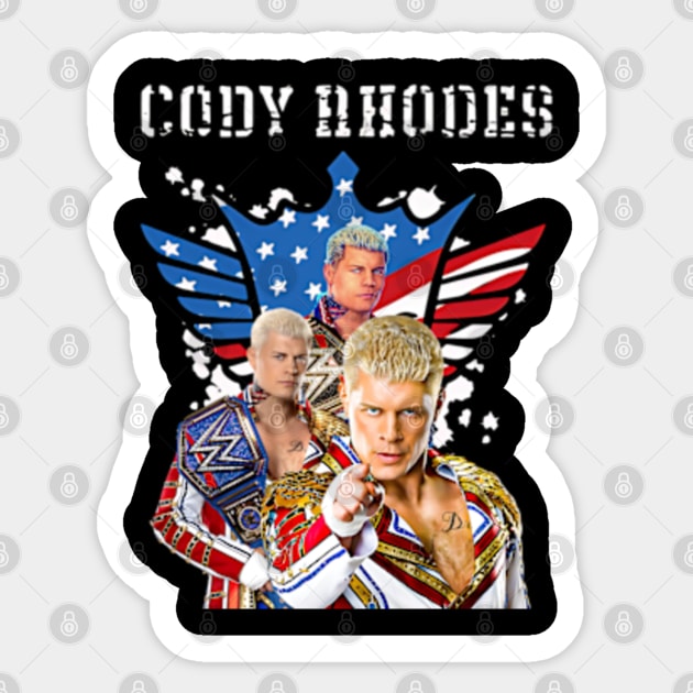 Cody Rhodes Retro - Cody Rhodes - Sticker | TeePublic