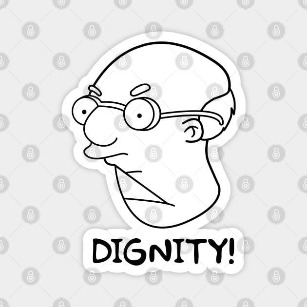 Kirk Dignity - White Tee - Simpsons - Magnet | TeePublic