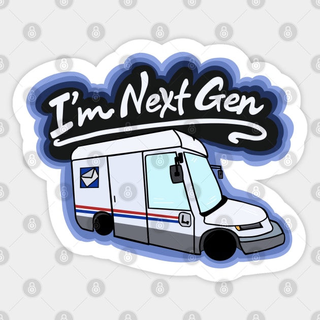 Next Gen Electric Mail Truck - Mail Truck - Sticker | TeePublic
