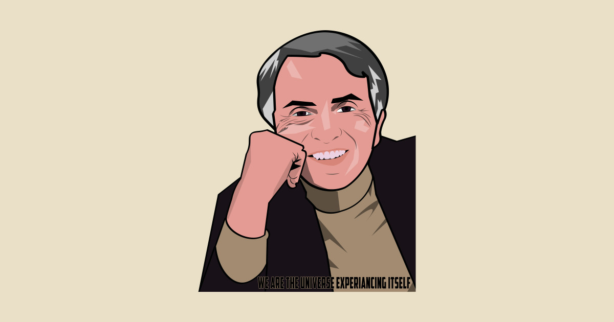 Carl Sagan Cartoon - Carl Sagan - T-Shirt | TeePublic