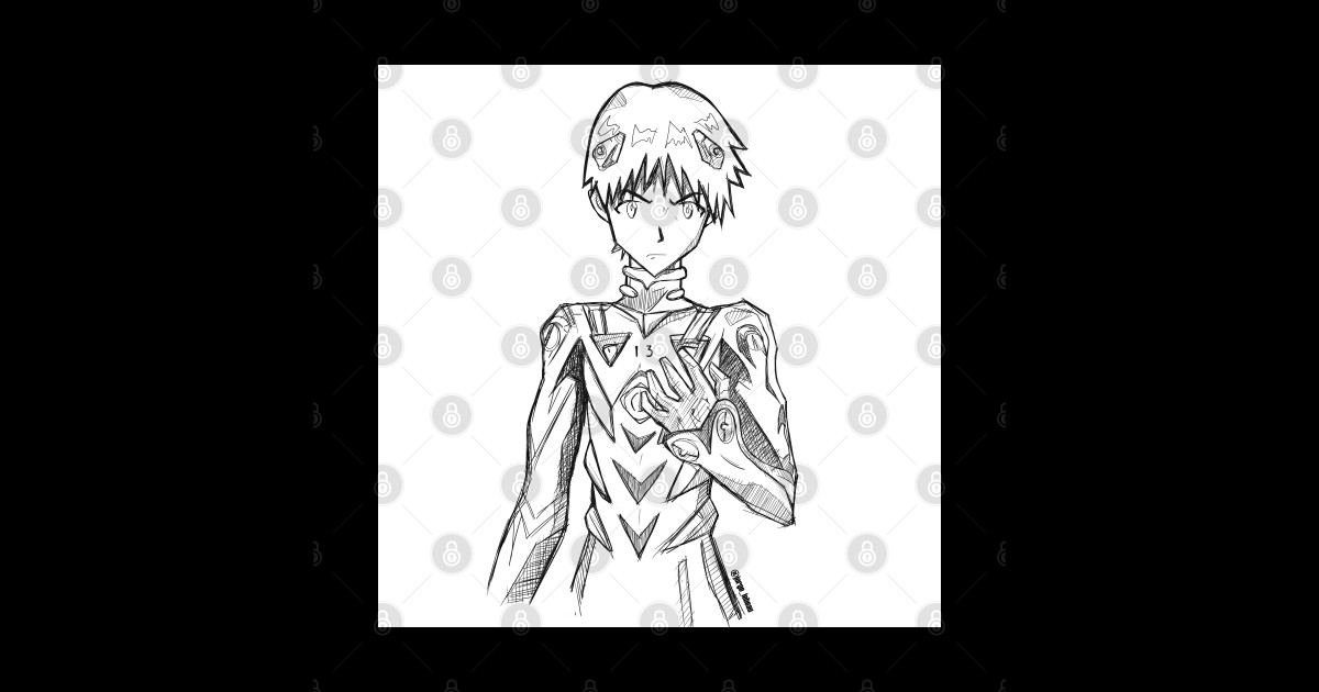 shinji ikari eva 001 - Neon Genesis Evangelion - Sticker | TeePublic