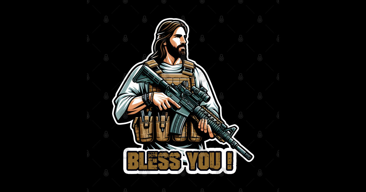 Jesus Tactical - Jesus - Sticker | TeePublic
