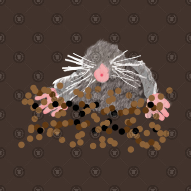 Mole Popping Up from the Ground - Rodent - T-Shirt | TeePublic