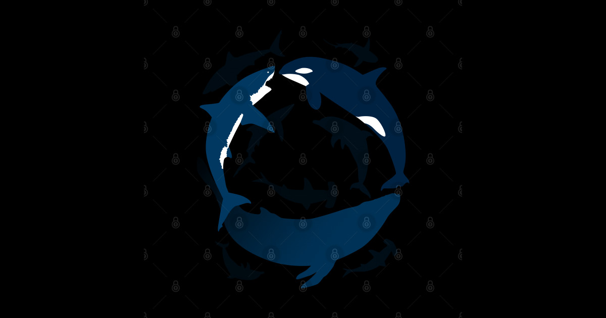 Loop Killer whale Shark - Shark - Posters and Art Prints | TeePublic