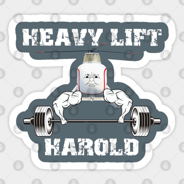 Heavy Lift Harold - Gym Bro - Sticker | TeePublic