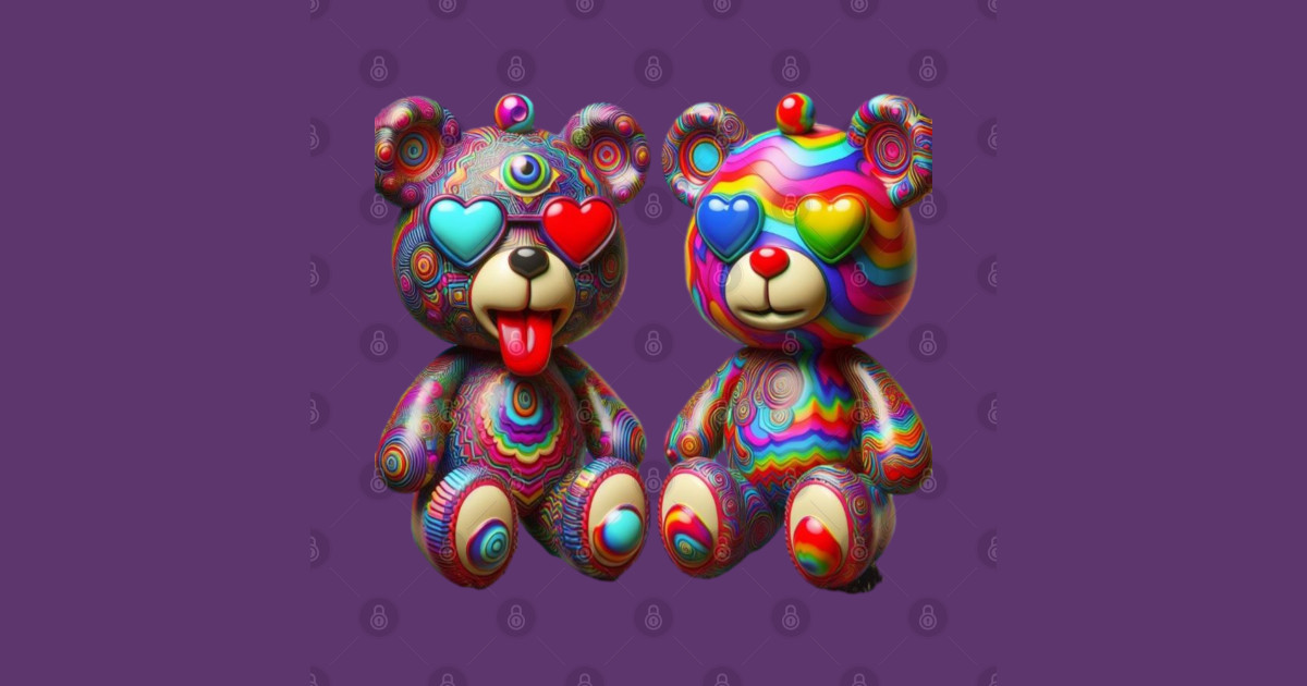 Trippy teddy bear - Teddy Bear Lover - T-Shirt | TeePublic