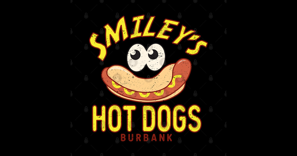 Smiley Hot Dog by Buck Tee - Hot Dog - Sticker | TeePublic