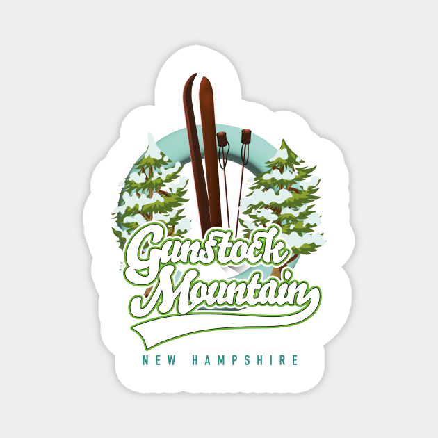 Gunstock Mountain ski logo - Gunstock Mountain Skiing - Magnet | TeePublic