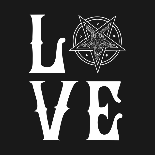 Satan Loves Me - Satanic Love Baphomet Gift - Satan - T-Shirt | TeePublic